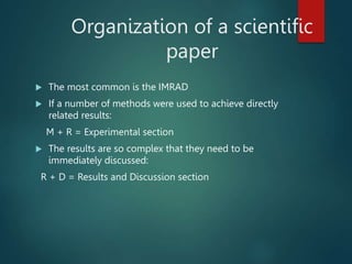 How To Write A Scientific research Paper.ppt