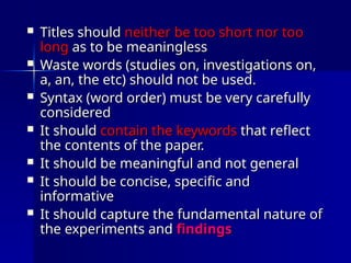 ScientificPaperwritingtipshowtowriteapaper.ppt