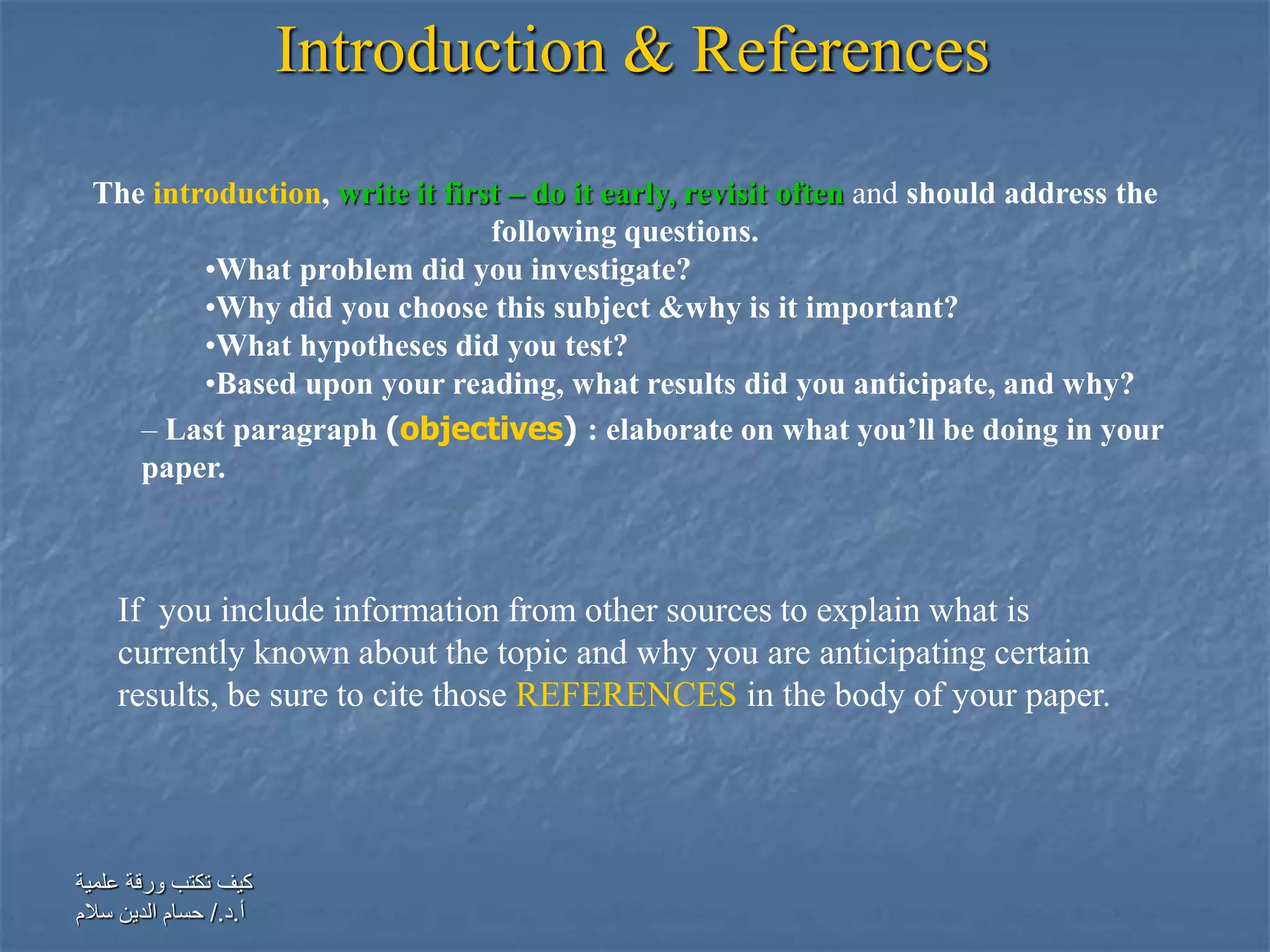 How to write a scientific paper 4 | PPT