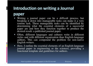 How To Write A Scientific Paper In ISI Journals | PPT