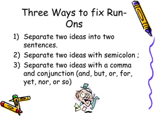 How to write a sentence | PPT