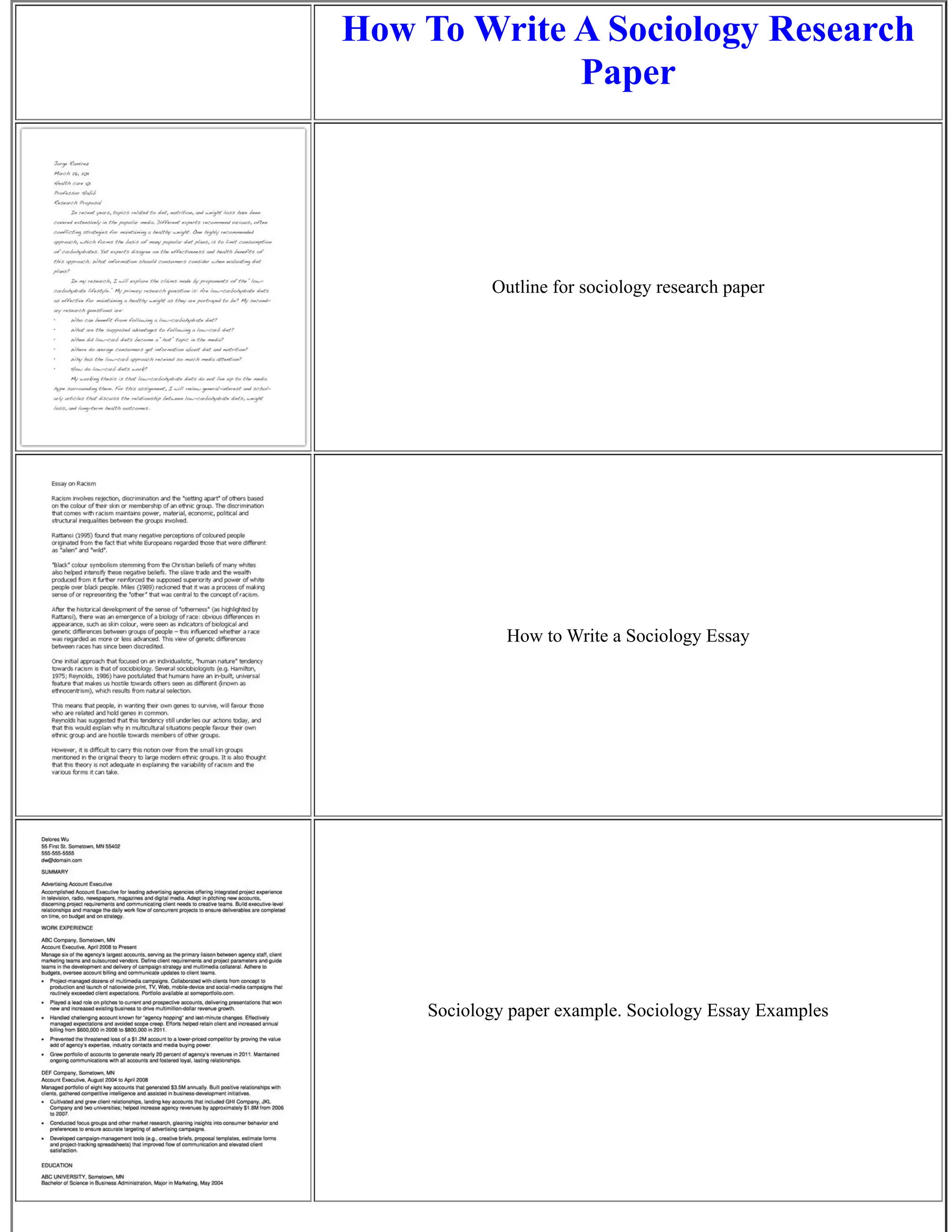 How To Write A Sociology Research Paper | PDF