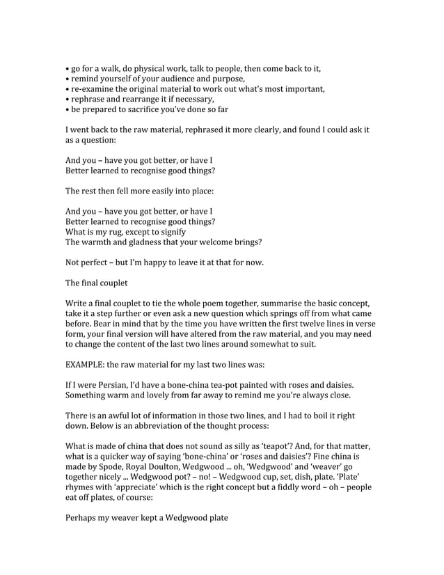 How to write a sonnet | PDF