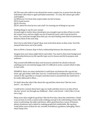 How to write a sonnet | PDF