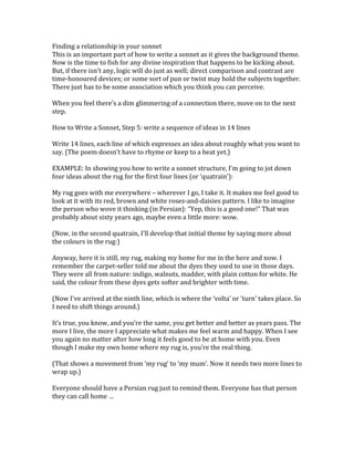 How to write a sonnet | PDF