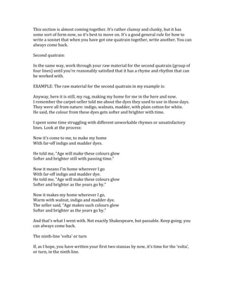 How to write a sonnet | PDF