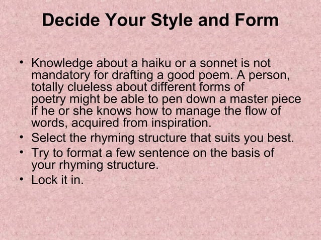 How to write a stanza poem | PPT | Poetry | Books and Literature