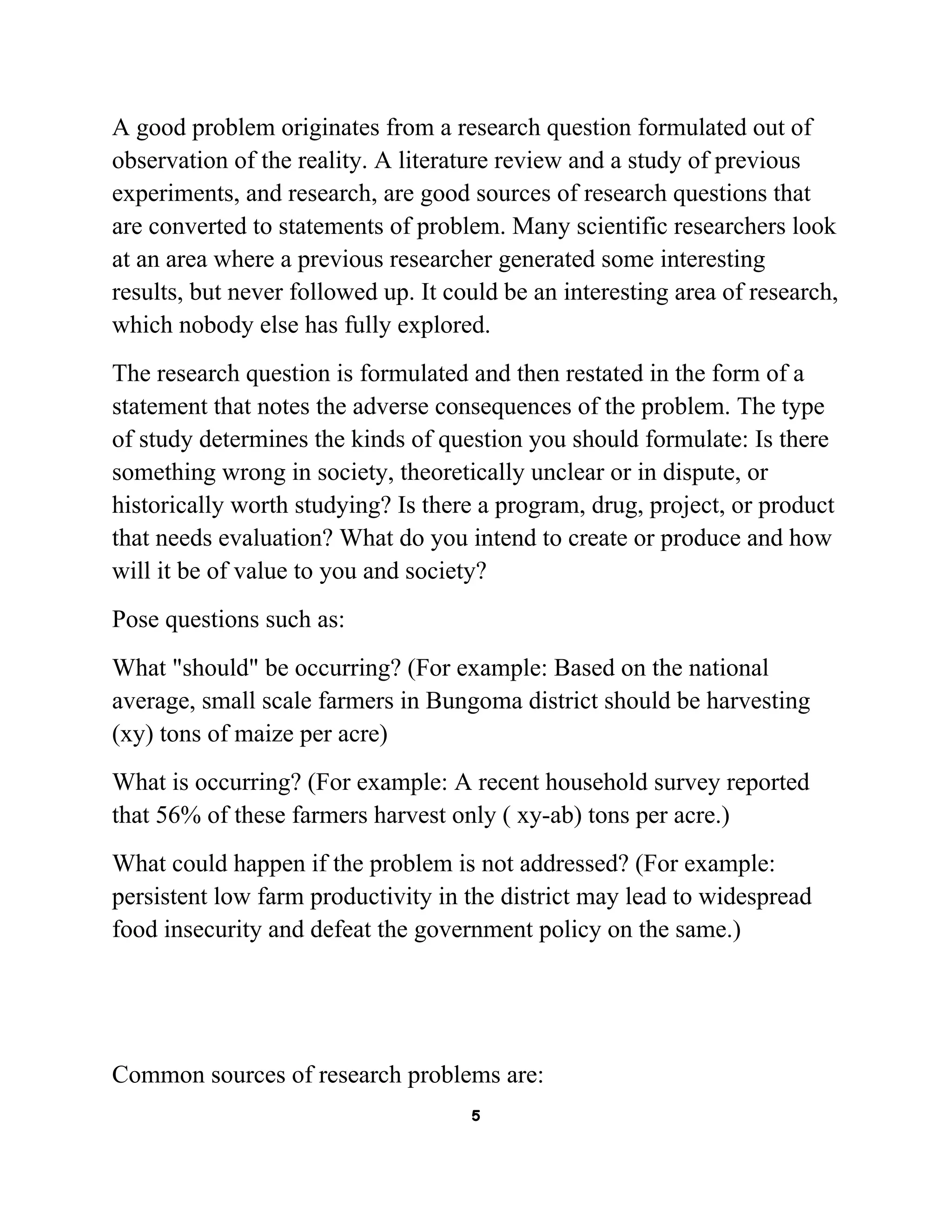 How to write a statement of the problem. | PDF