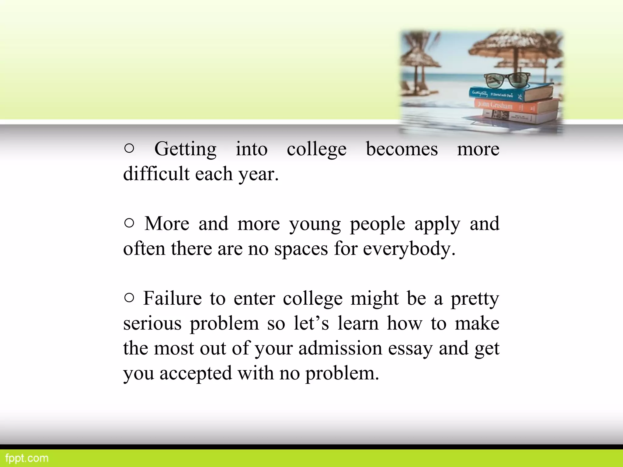 How to write a successful admission essay | PPT