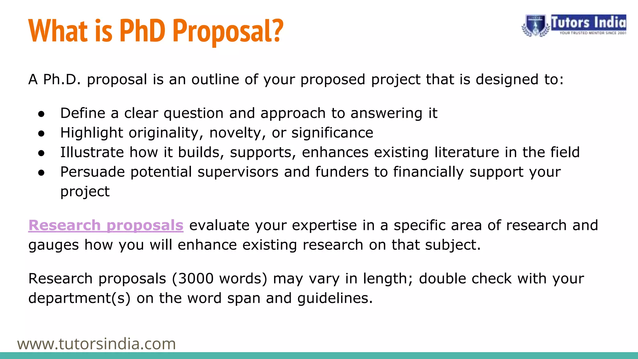 How To Write A Successful PhD Research Proposal | PPTX