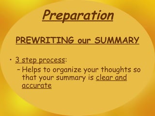 How To Write A Summary | PPT