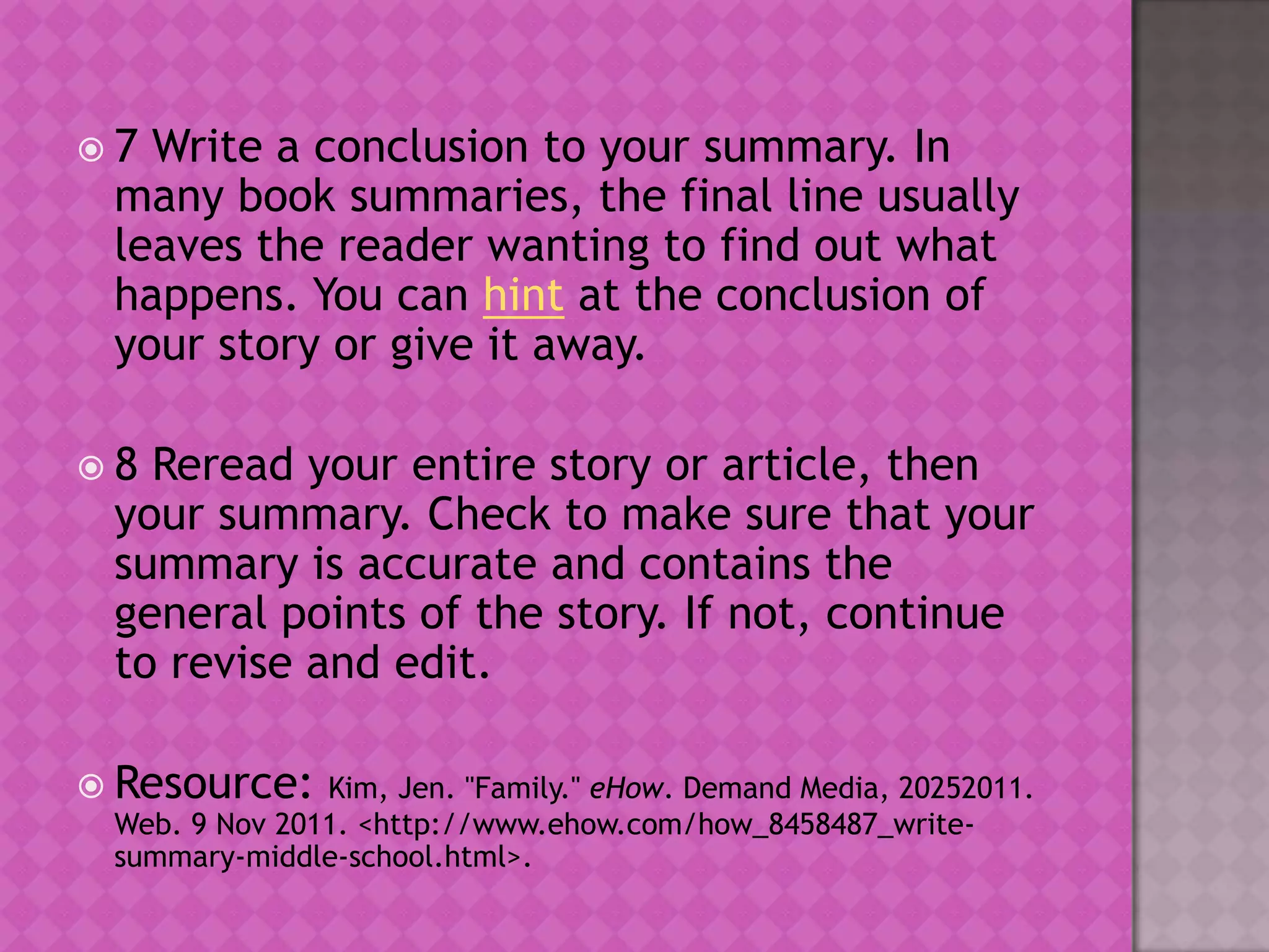 How to write a summary | PPTX