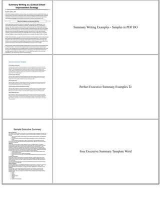 How To Write A Summary For A Research Paper | PDF