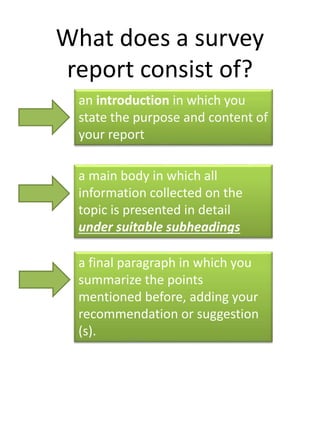 How to write a survey report report | PPTX
