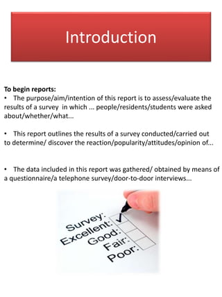How to write a survey report report | PPTX