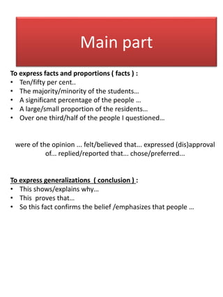 How to write a survey report report | PPTX