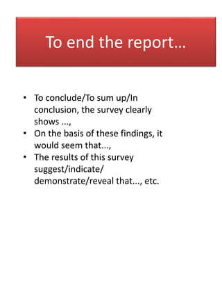 How to write a survey report report | PPTX