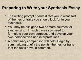 synthesis writing 112 | PPT