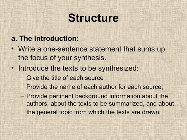 synthesis writing 112 | PPT | Education