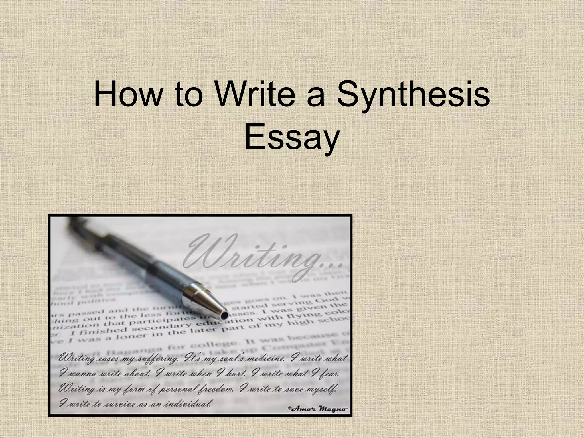 synthesis writing | PPT