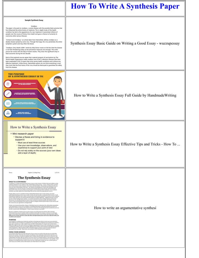 How To Write A Synthesis Paper | PDF