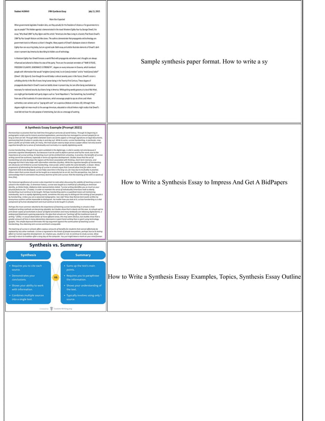 How To Write A Synthesis Paper | PDF