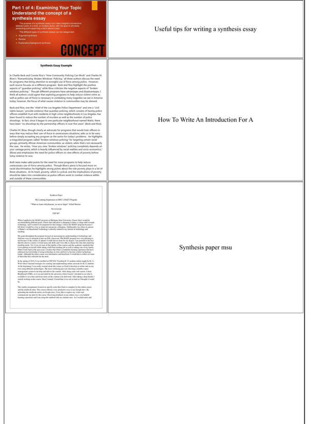 How To Write A Synthesis Paper | PDF