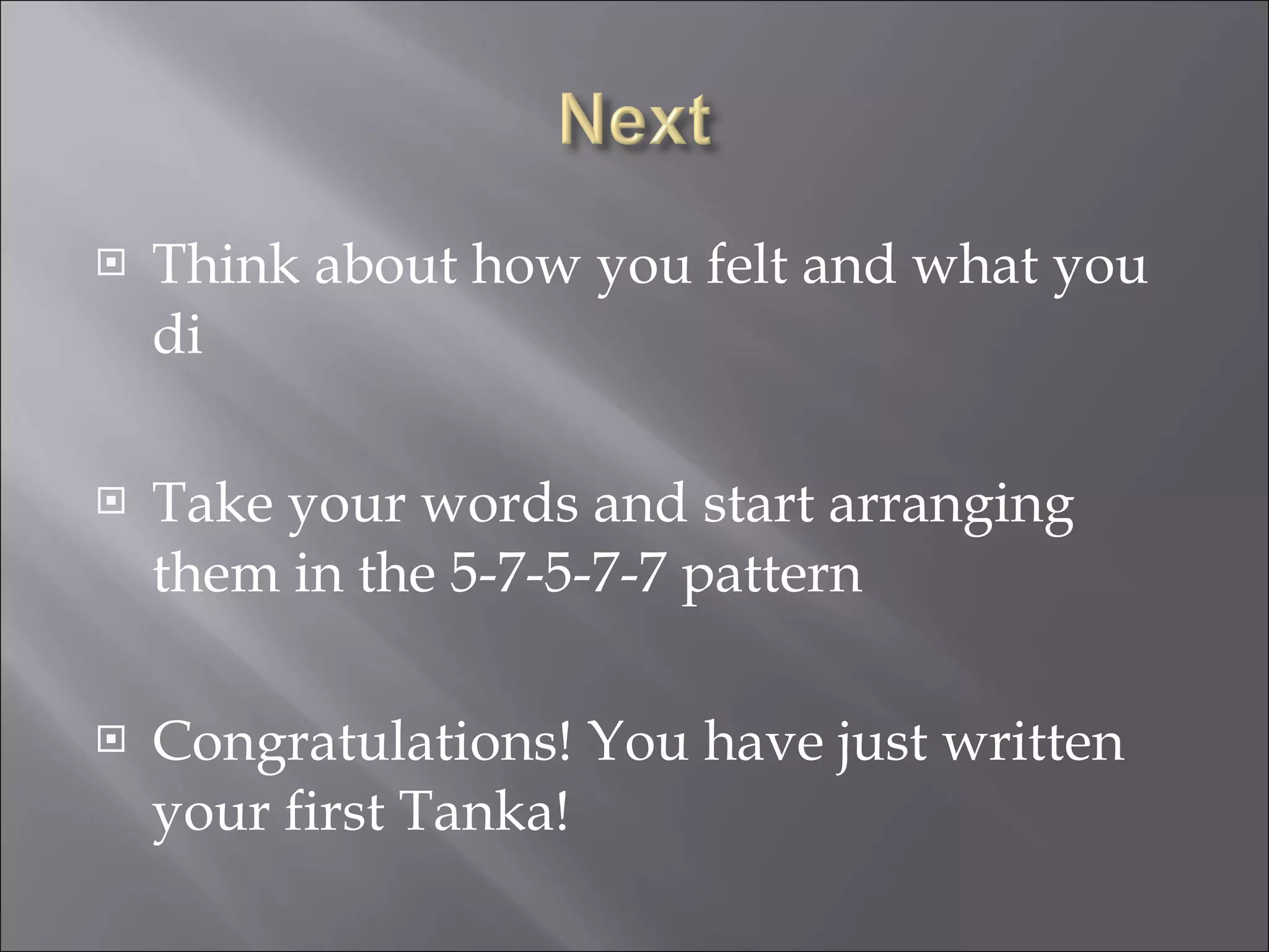 How to write a tanka poem | PPT