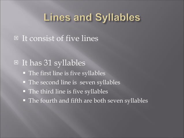 How to write a tanka poem | PPT