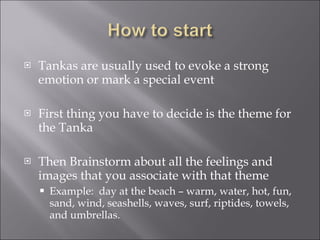 How to write a tanka poem | PPT