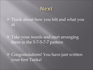 How to write a tanka poem | PPT