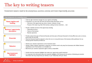How to write a compelling teaser by The Asia Investor | PDF