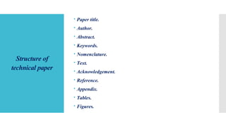 How to write a technical paper | PPT