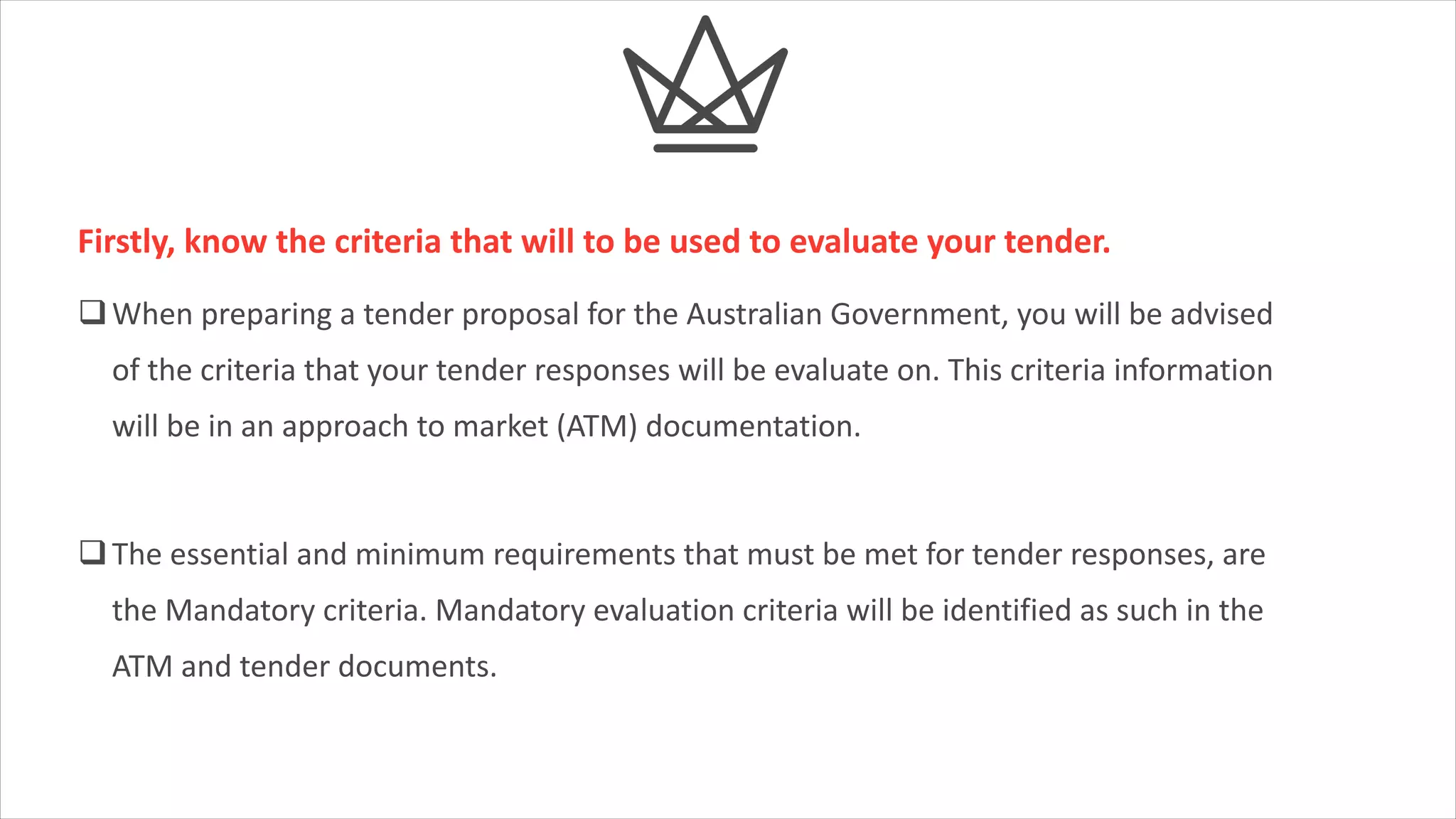 How to write a tender for the Australian Government? | PDF