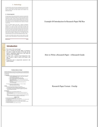 How To Write A Term Paper Introduction | PDF