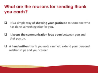 How to Write a Formal and Informal Thank You Card | PPTX