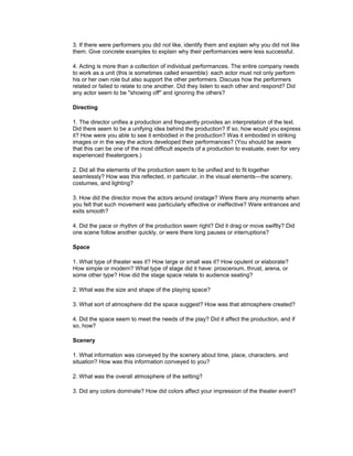 How to write a theater report | DOC