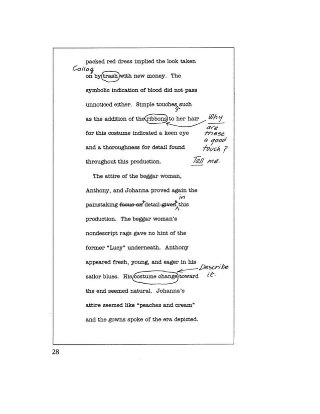 How to write a theater report | PDF