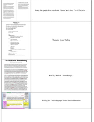 How To Write A Thematic Essay | PDF