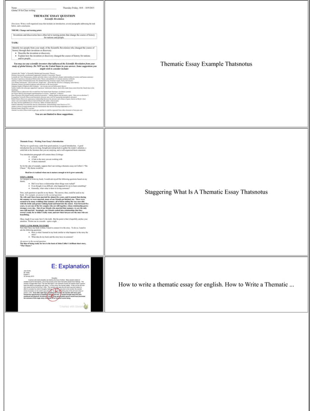 How To Write A Thematic Essay | PDF