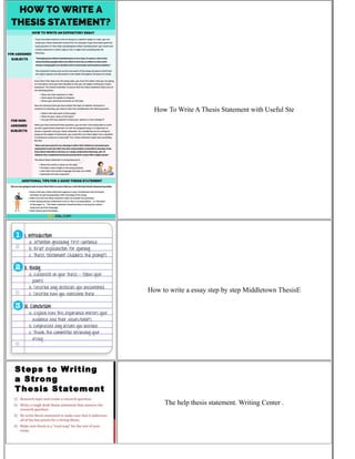How To Write A Thesis For A Paper | PDF