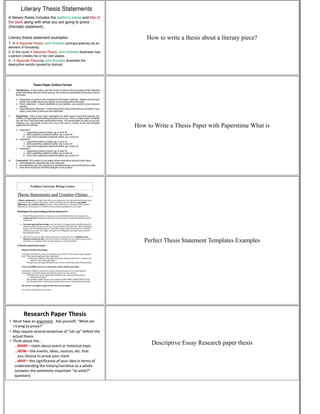 How To Write A Thesis For A Paper | PDF