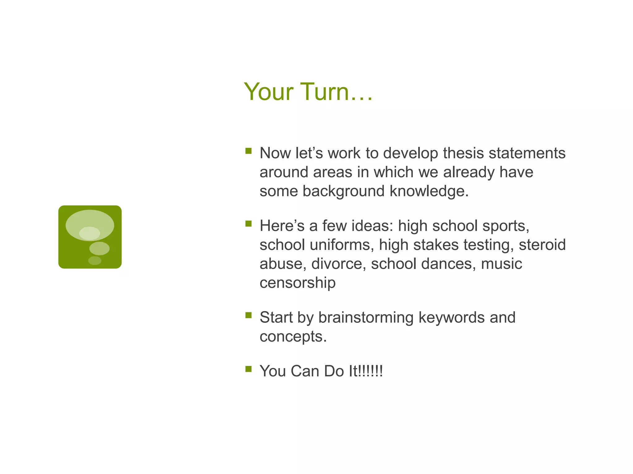 How to write a thesis statment | PPTX