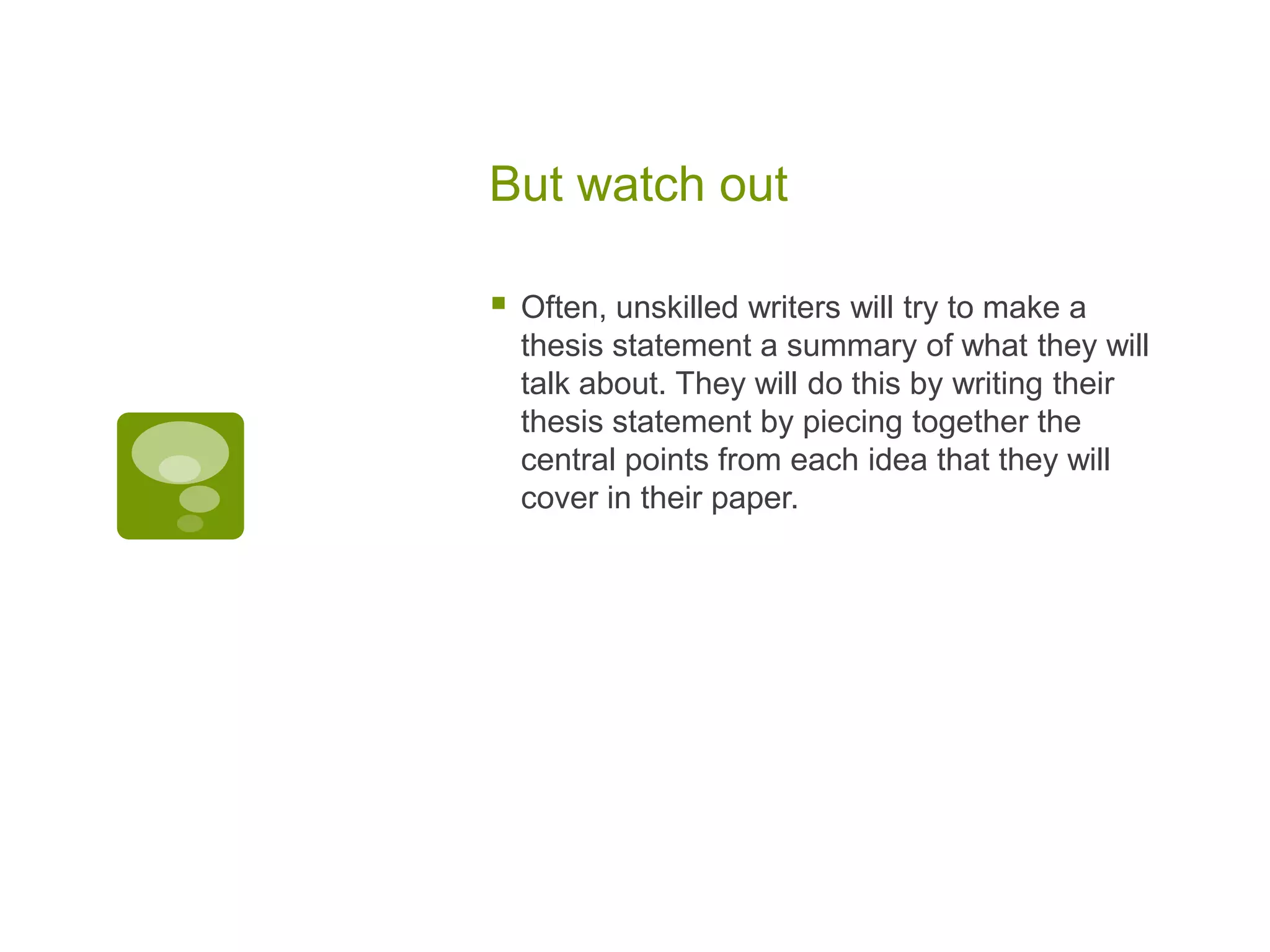 How to write a thesis statment | PPTX