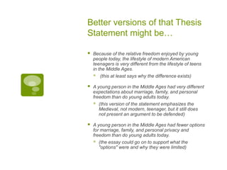 How to write a thesis statment | PPT