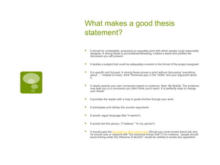 How to write a thesis statment | PPTX | Parenting Teens | Parenting
