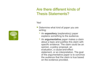 How to write a thesis statment | PPT