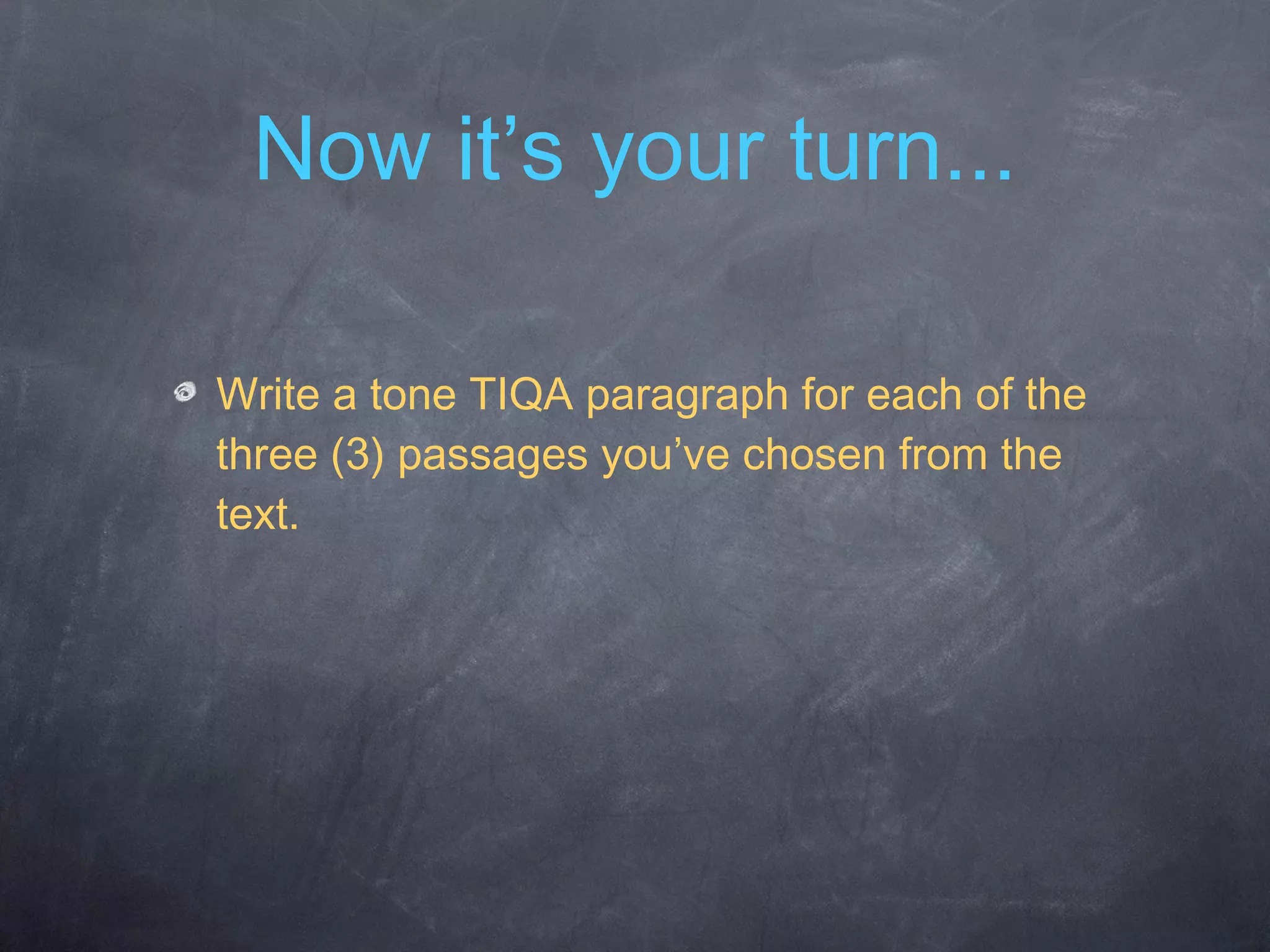 How to Write a Tone TIQA Paragraph | PPT
