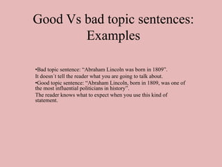 How to write a topic sentence | PPTX