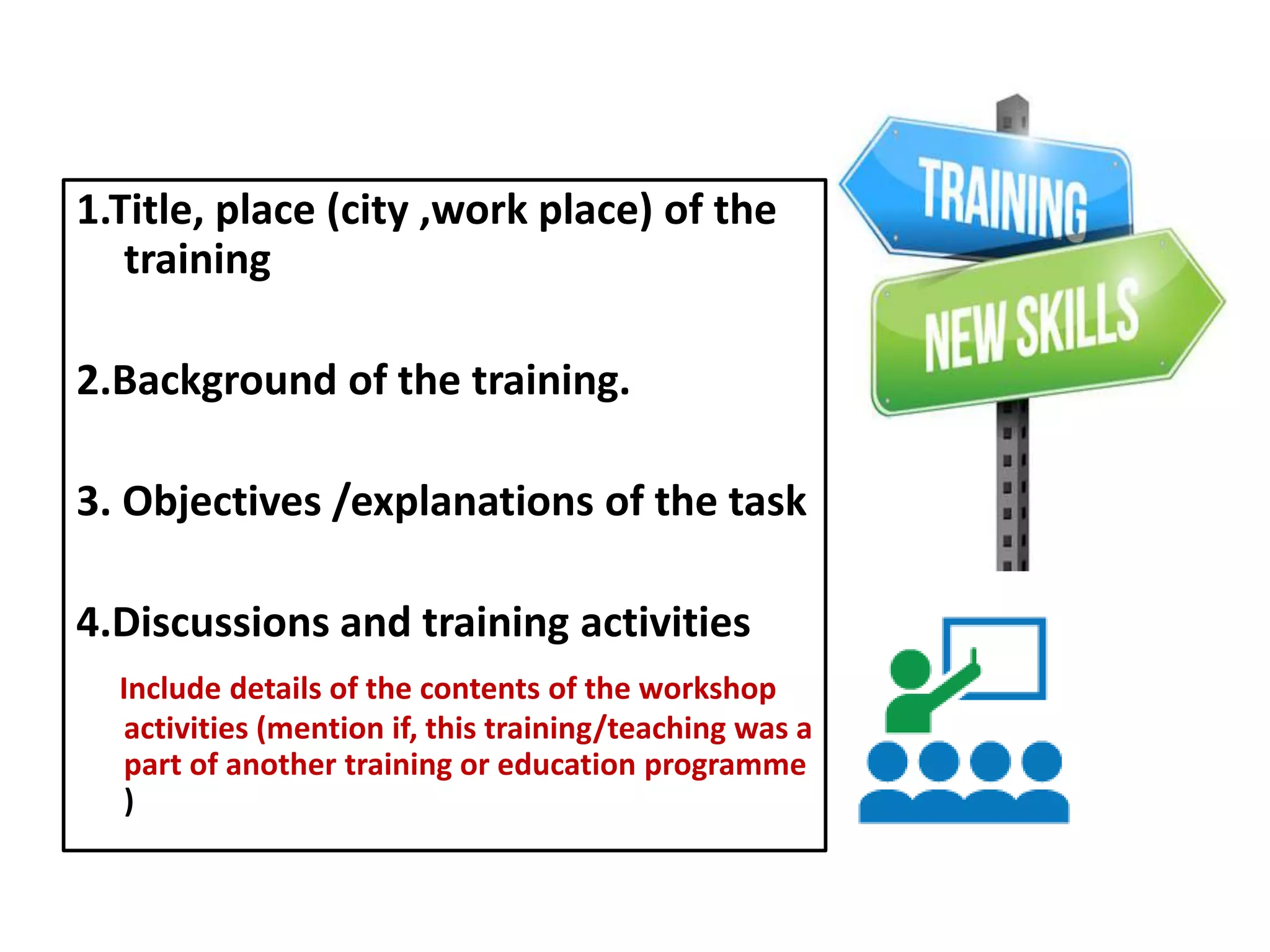 How to write a training report | PPTX